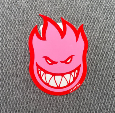 Spitfire Fireball Outline Skateboard Sticker 3in Pink/Red | eBay
