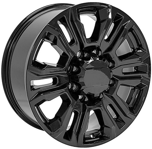 20" gloss black 2021 GMC Sierra Denali 2500 3500 OE replica wheels ...