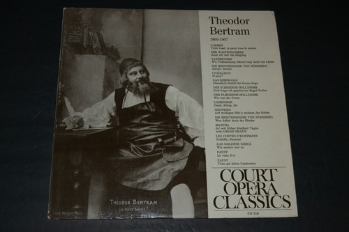 Theodor Bertram 1869-1907~Classic Opera Classics CO 316~Austrian IMPORT ...
