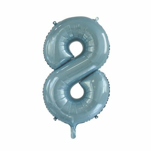 Light Blue Number 8 Foil Supershape Balloon (34in/85cm) Pk 1 | eBay