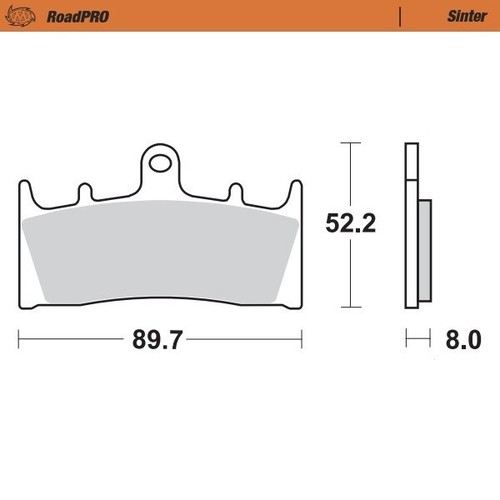 Moto Master Kawasaki ZX-6R ZX600 1998-2001 RoadPRO Sintered Front Brake ...