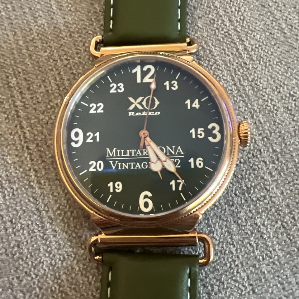 XO Retro F4 Phantom 1972 Air Force Military DNA Mens Watch Rose Gold ...