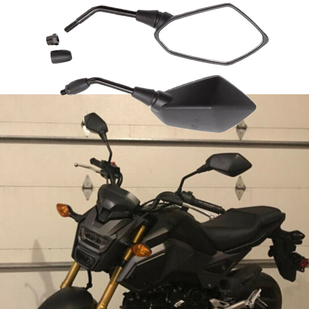 Black Motorcycle Rearview Wing Side Mirrors Pair For HONDA XR650L ...