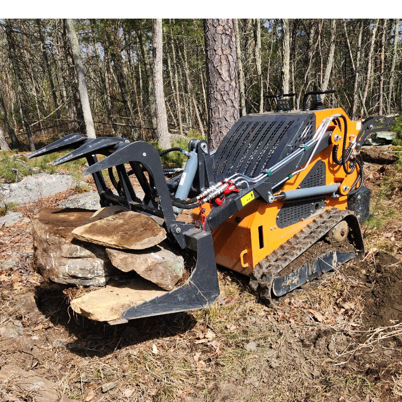 Wolfequip 23HP Mini Skid Steer Compact Track Loader Fork Auger Grapple ...