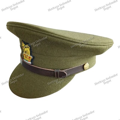 WW2 British Army Visor Cap - New Military Uniform Soldier Officer Peak ...