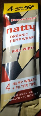 Natty Organic Herbal Flavored Papers Wraps Russian Cream 5/4ct packs | eBay