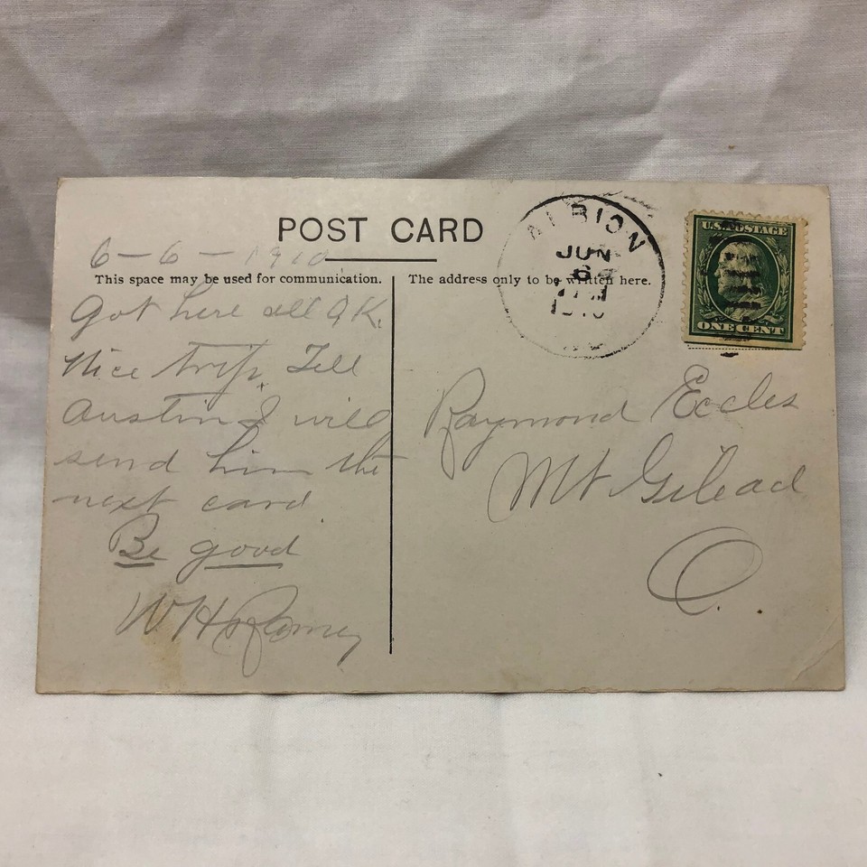 Vintage Albion Indiana Postcard Churches 1910 | eBay