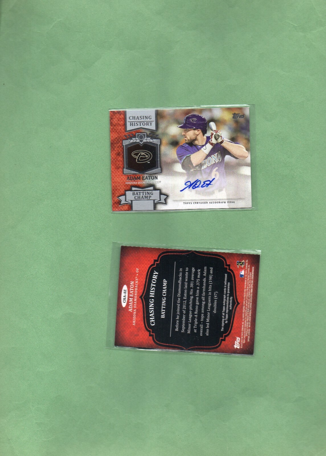 Adam Eaton (Diamondbacks,W/Sox & Nationals)1/2013 Chasing History ...