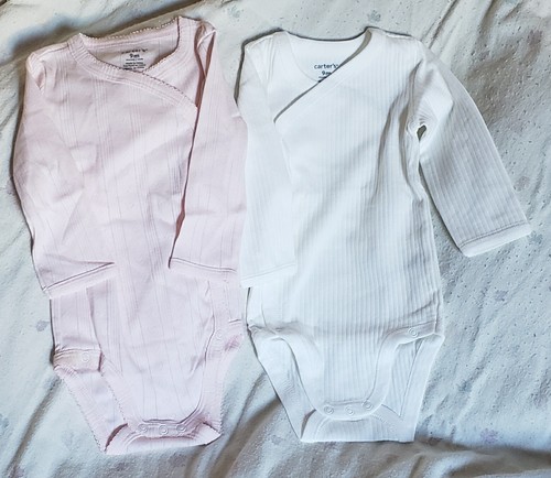Carter's Baby Girl 9 Months 2pc Long Sleeve Side Snap Bodysuits NWOT ...