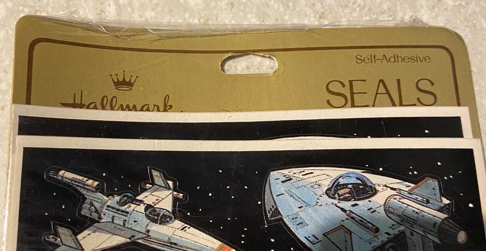 Vintage Hallmark Stickers Seals Spaceships Outerspace 4 Sheets NOS 1979 ...