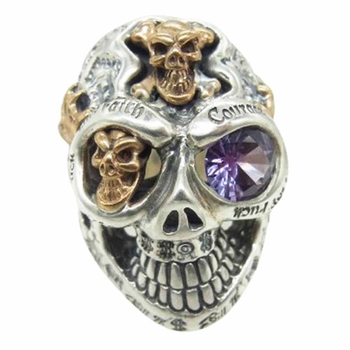 BWL Bill Wall Leather Ultimate Master Skull Ring w/ Stone Eye US Size 7 ...