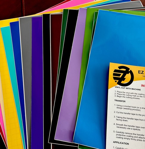 Permanent Adhesive Vinyl Backed Sheets by 12x12 Assorted Colors. 16 ...