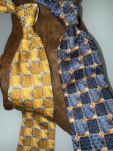 Robert Talbott Omaggio Multi-color 100% Silk Neck Tie Lot 2 Italy | eBay