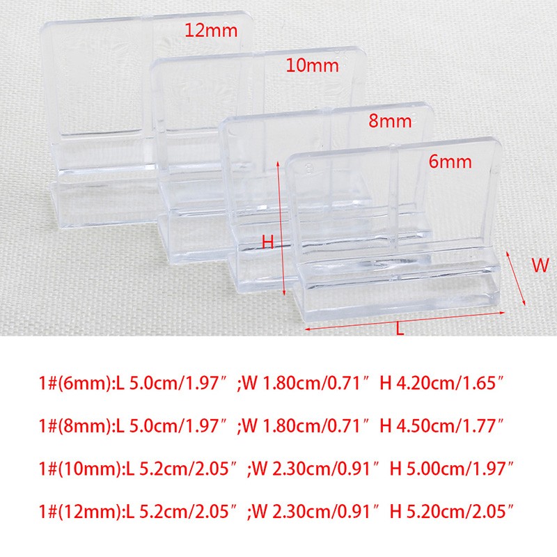 Aquarium Acrylic Clip Fish for Tank Glass Cover Clips for 6mm Thickness ...