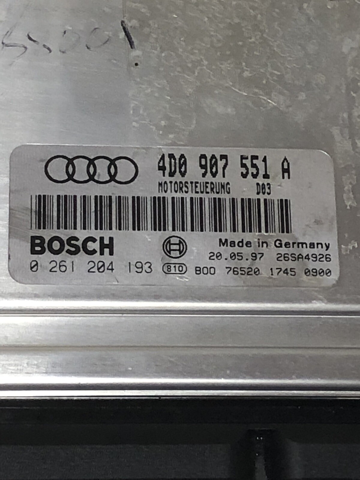 1997 1998 Audi A4 Engine Control Module ECM ECU, 4D0 907 551 A ...