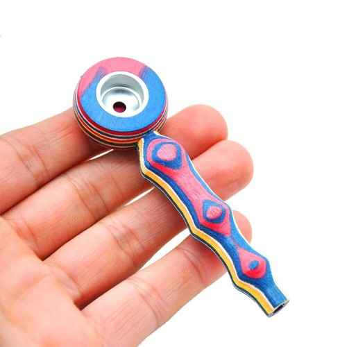 Mini Wooden Tobacco Pipe Metal Chamber Pot for Smoking Protable Dry ...