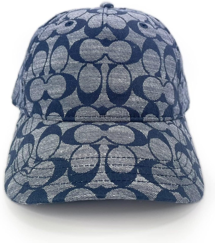 Coach C6679 Blue Denim Chambray Cotton Adjustable Baseball Cap Hat ...