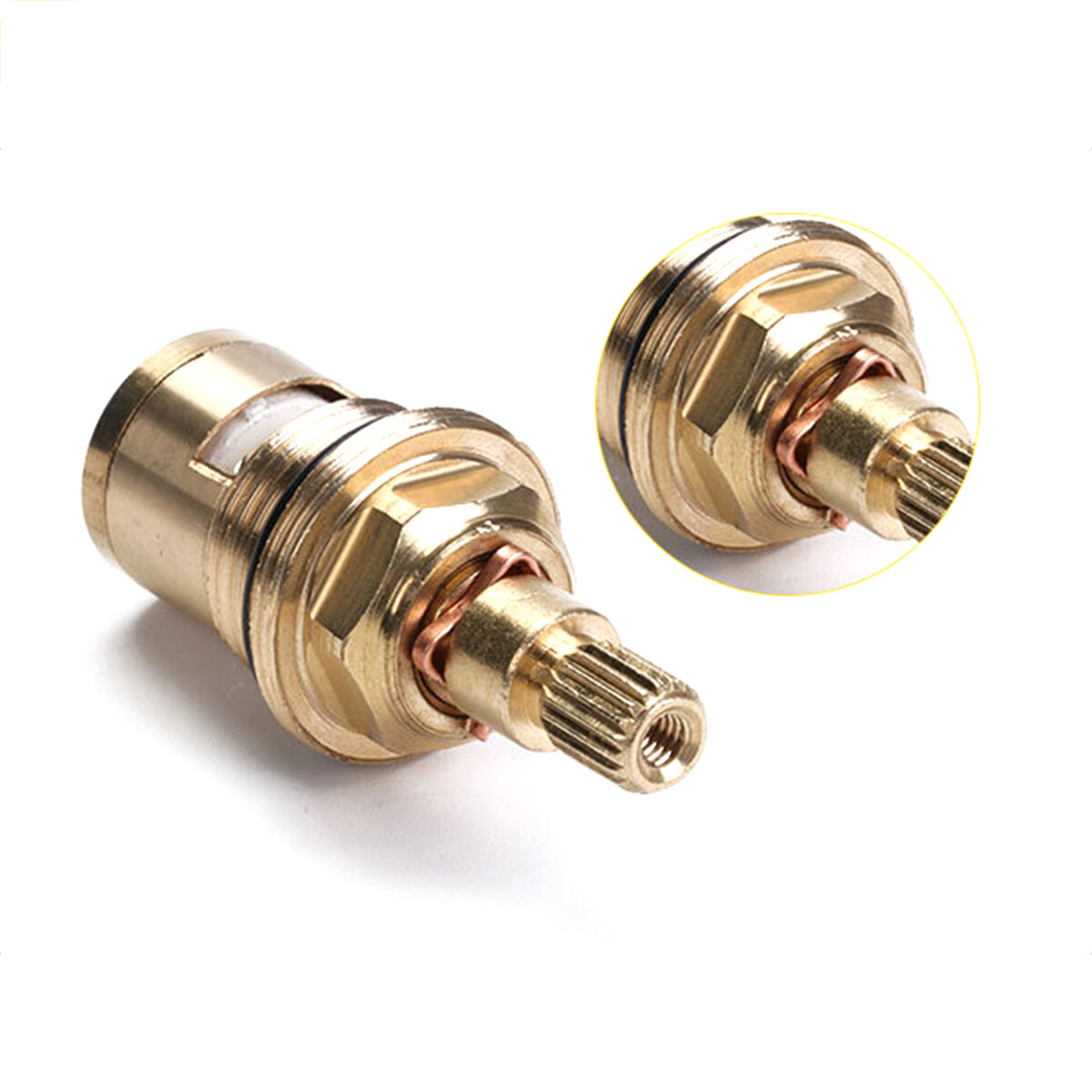 1 Pair Kitchen Ceramic Tap Cartridge Valve Disc Insert Quarter Turn 1/2 ...