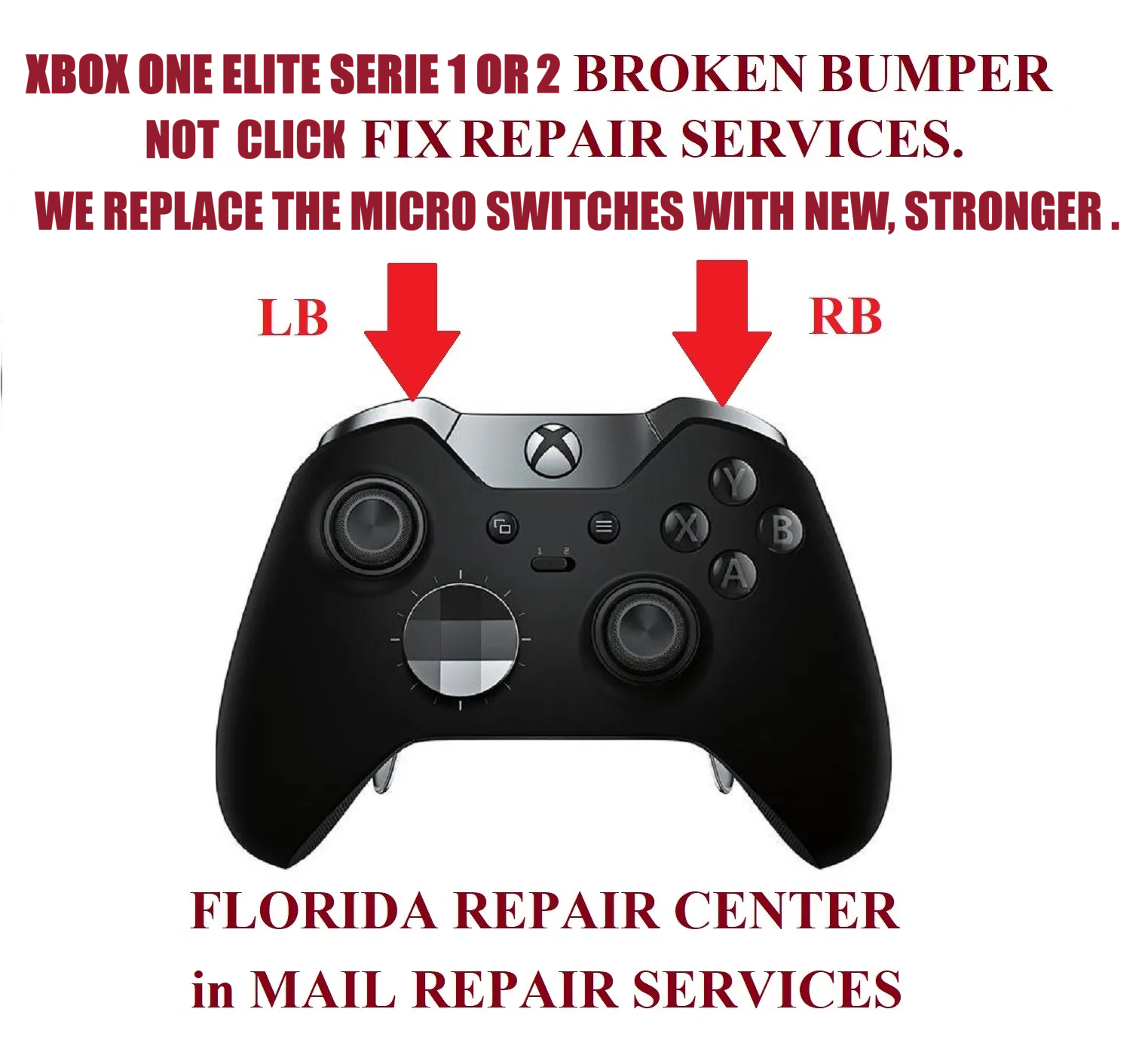 Xbox One Elite Series 2 Controller Repair Service Broken BUMPER NOT ...
