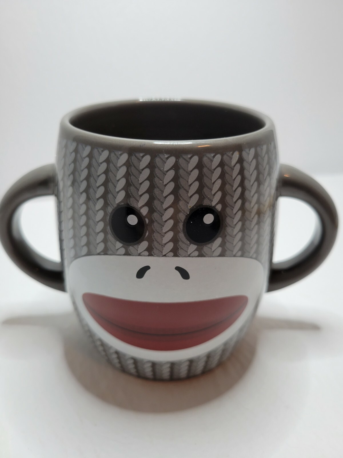 Sock Monkey Mug Double Handle set of 2 -1 Gray 1 Brown by Galerie ...
