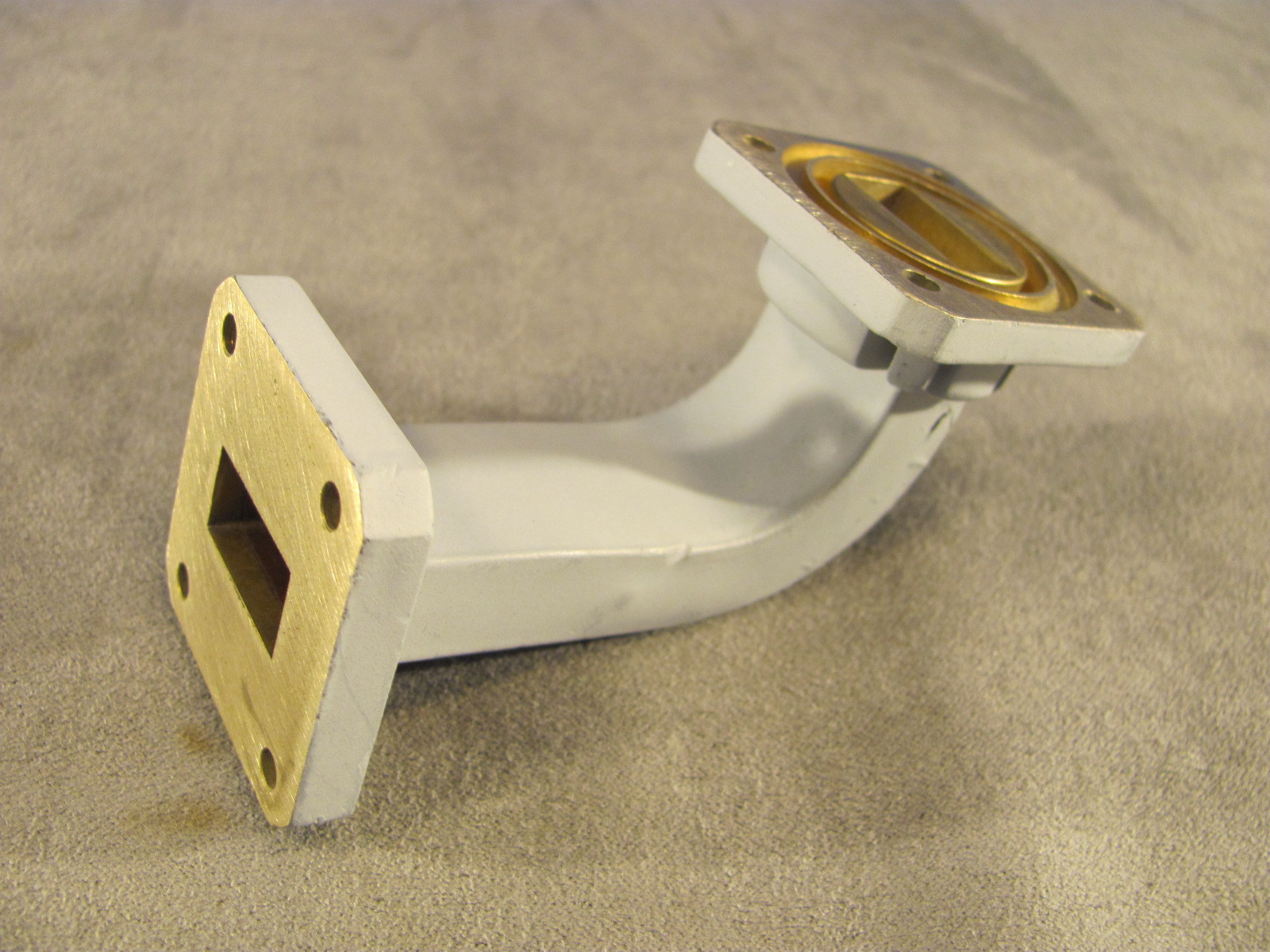 Waveguide WR75 Sweep E-bend (A)1.50"x(B)2.50" Cover Smooth X Square ...