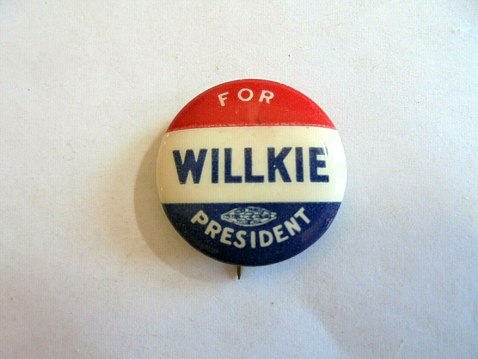 Vintage Willkie for President Celluloid Phila. Badge Co Political ...