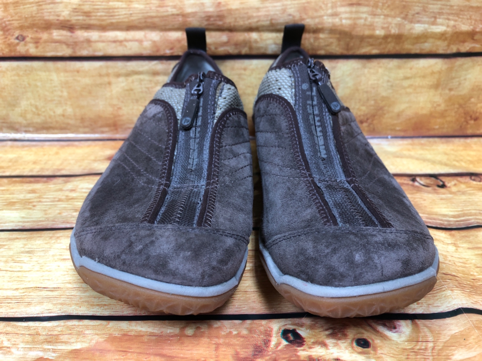 Merrell Lorelei Espresso Leather Front Zip Shoes J687… - Gem