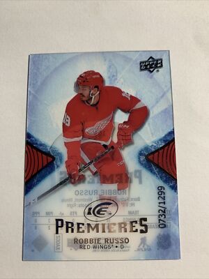 2017-18 Upper Deck Ice # 103 Robbie Russo /1299 RC Detroit Red Wings ...