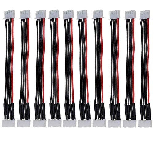 10PCS JST-XH 3S 4Pin Connector Adapter 15cm Balance Charger Silicone ...