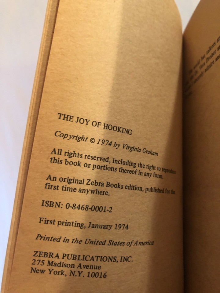 VIRGINIA GRAHAM The Joy of Hooking RARE First 1974 Charles Manson ...