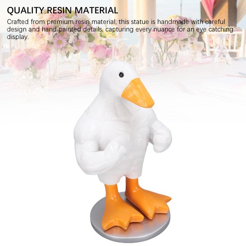 Funny Muscle Duck Statue Cute Garden Decor For Entryway Table | eBay