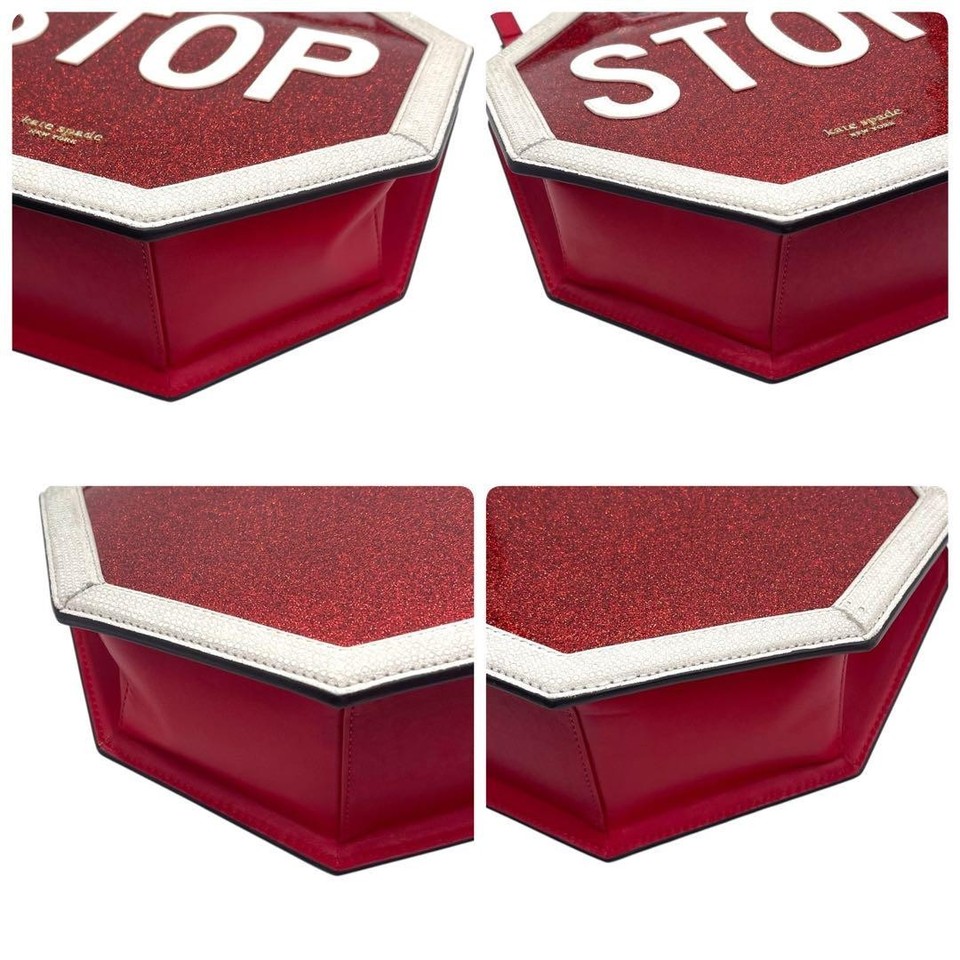 Kate Spade Crossbody Bag Patent Leather 3D Stop Sign Used Authentic ...