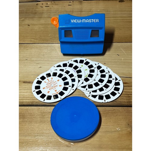 VTG Viewmaster blue model G View Master Viewer Toy Stereoscope w/ 7 ...