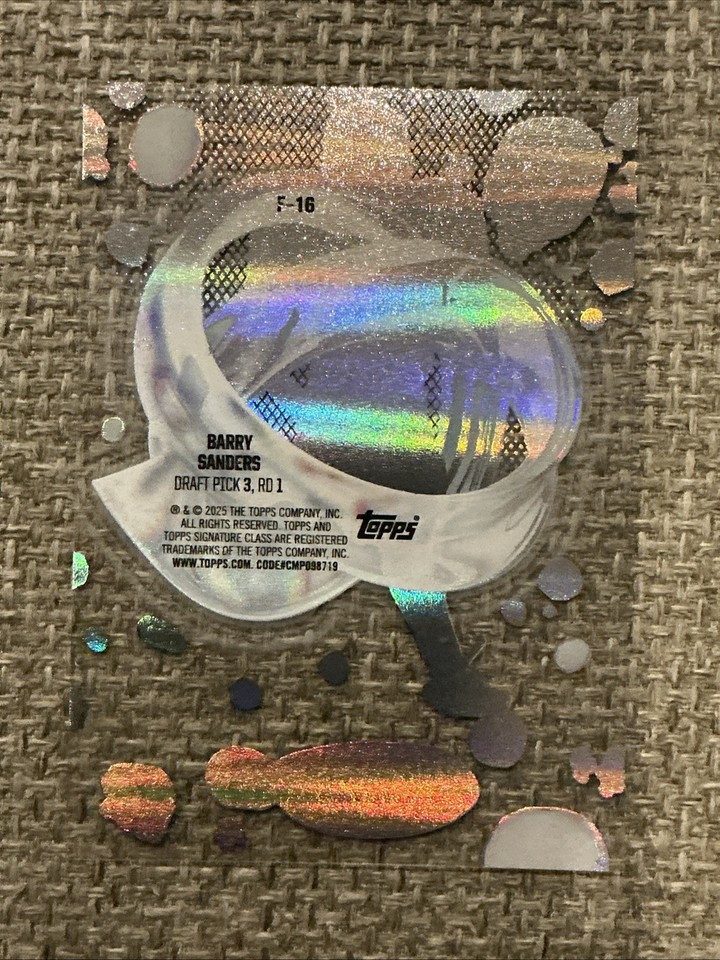 Rare Fluidity 2024 Topps Signature Class - Barry Sanders Acetate - Case ...