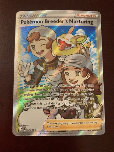Pokemon Breeders Nurturing 188/189 Darkness Ablaze Full Art Pokemon TCG ...