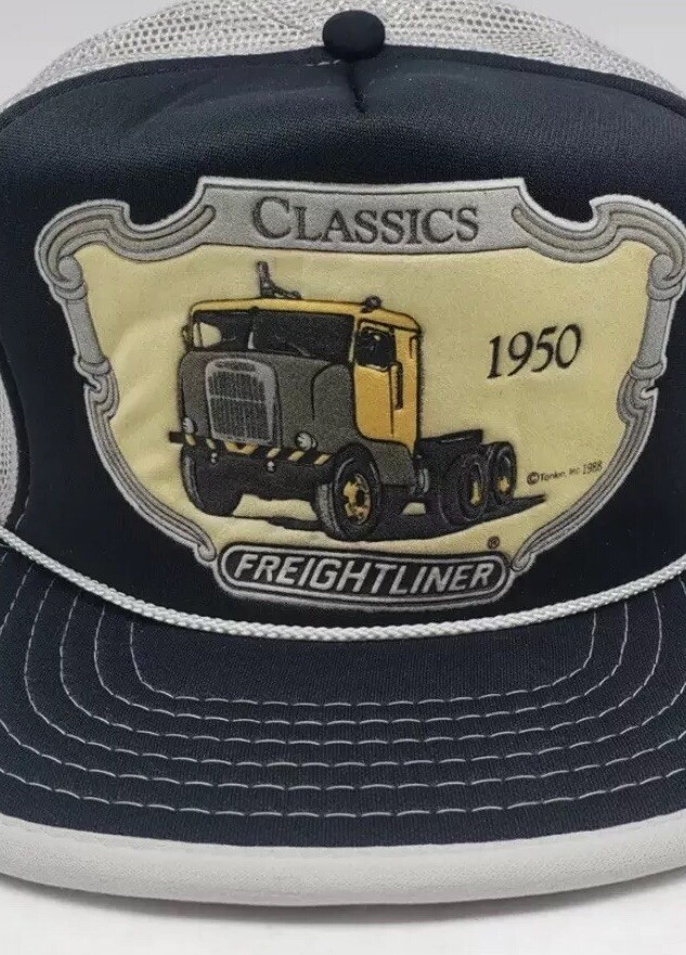 Vtg Classics Freightliner Semi Truck 1950 2 Color Foam Mesh Snapback ...