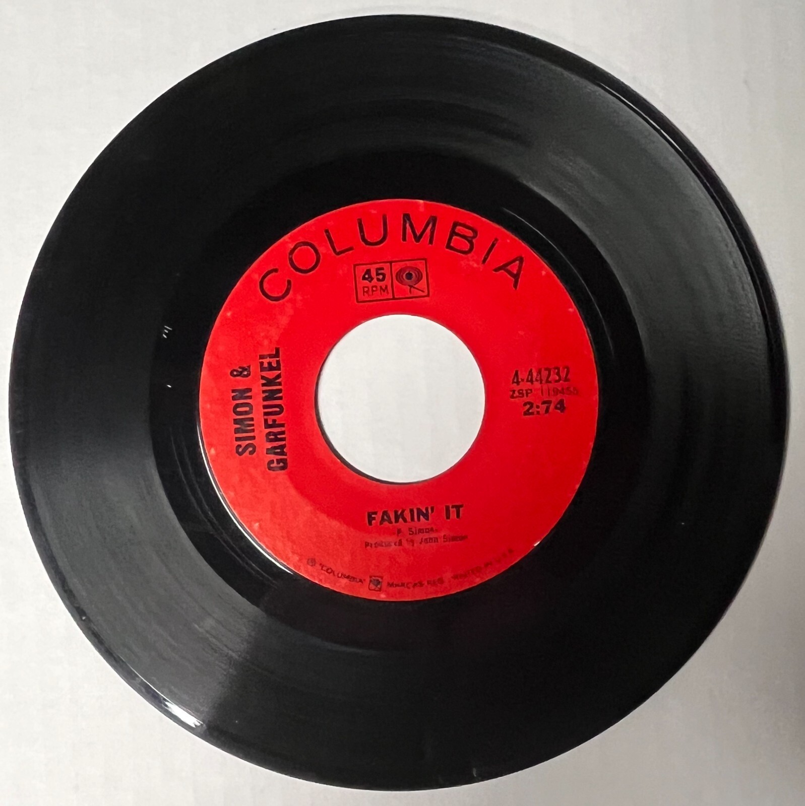Simon & Garfunkel "Fakin' It" 1967 US Columbia 45 with non-LP B Side ...