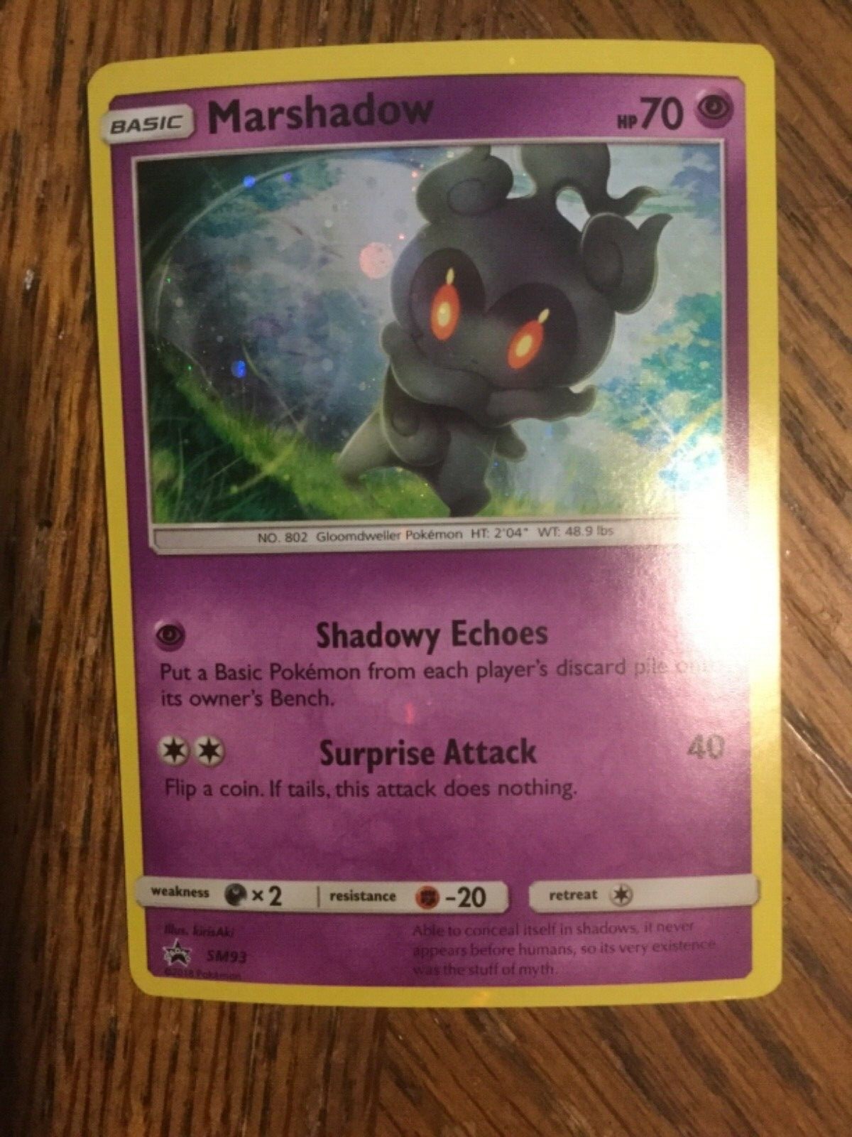 Pokemon Rare Foil Promo Marshadow Card #SM93 Near Mint | eBay