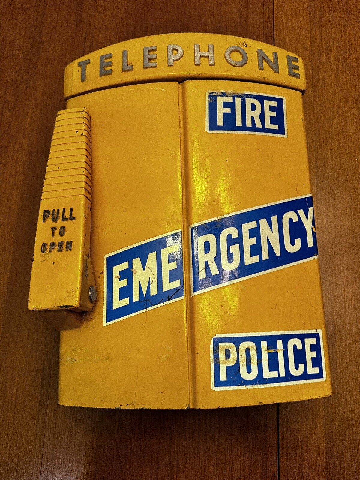 Vintage Fire Police Emergency Telephone Phone Call Box Rare, Yellow | eBay