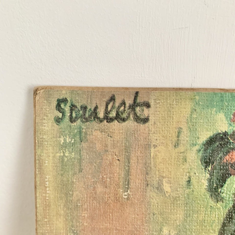 Vintage Soulet Print 1960s Art Child with doll Black Hair Asian MCM ...