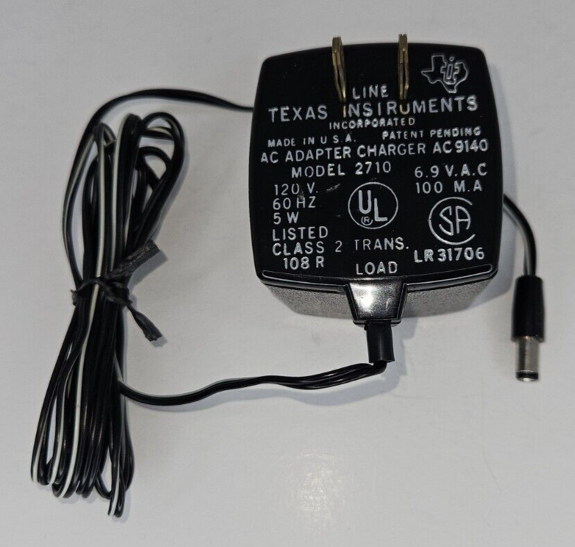 OEM Texas Instruments AC 9140 Model 2710 Adapter Charger USA Vintage | eBay