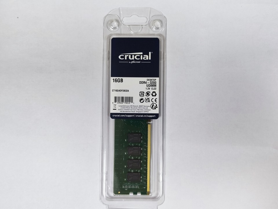 Crucial DDR4 16GB 3200MHz Non-ECC UDIMM RAM PC4-25600 288PIN 2Rx8 ...