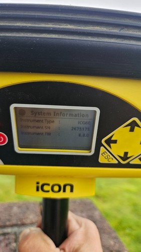 Leica iCON iCG60 GNSS Antenna Surveying Latest FW and Co-ordinate sys ...