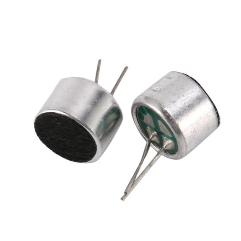 10 Pcs 2 Pin MIC Capsule Electret Condenser Microphone Silver Tone ...