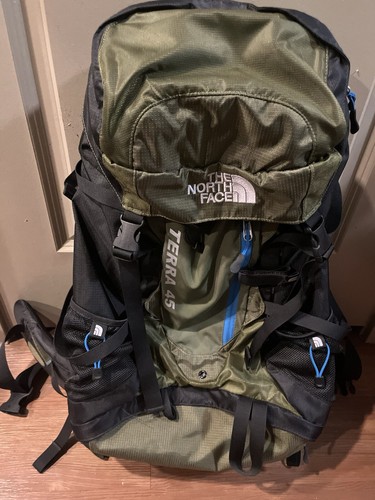 The North Face Terra 45 Hiking Camping Climbing Black Green & Blue ...