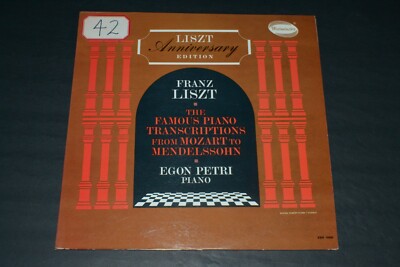 Franz List The Famous Piano Transcriptions~Egon Petri~Mozart~FAST ...