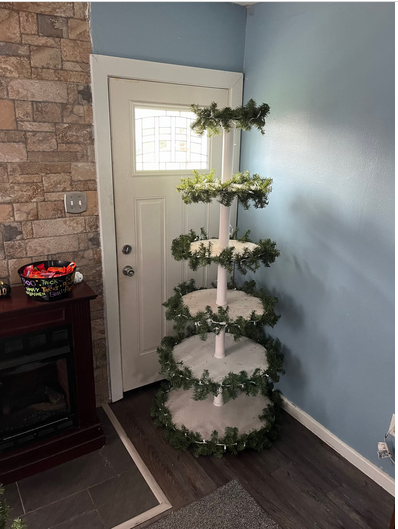Christmas Village Christmas Tree, 72”Christmas Display Shelves 5-7 Day ...