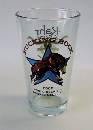 Rahr & Sons Bucking Bock Pint Glass 2008 World Beer Cup Bronze Medal ...