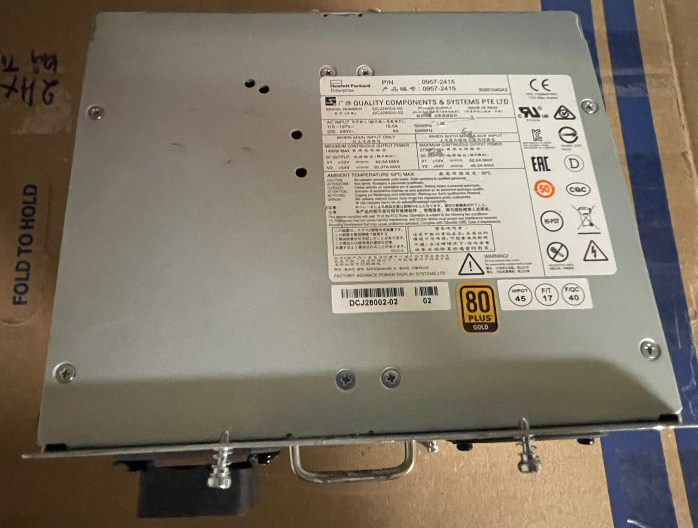 J9830B HP Aruba 5400R 2750W PoE+ zl2 Power Supply USED | eBay