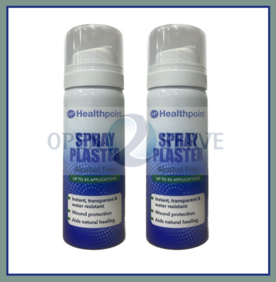 2x Healthpoint - Spray Plaster Transparent Film Graze Cuts - Alcohol ...